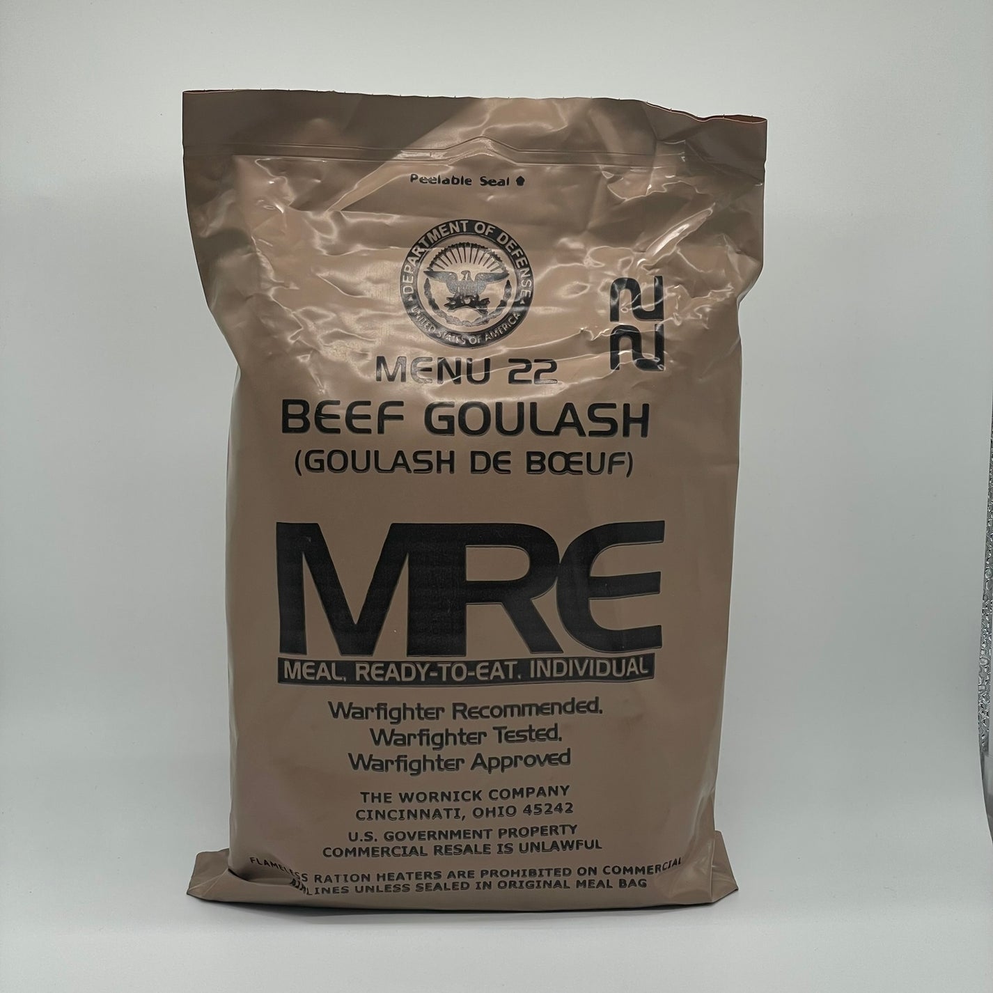 USA MRE Military Meal-Ready-to-Eat ration (Menu 22: Beef Goulash) – MRE ...